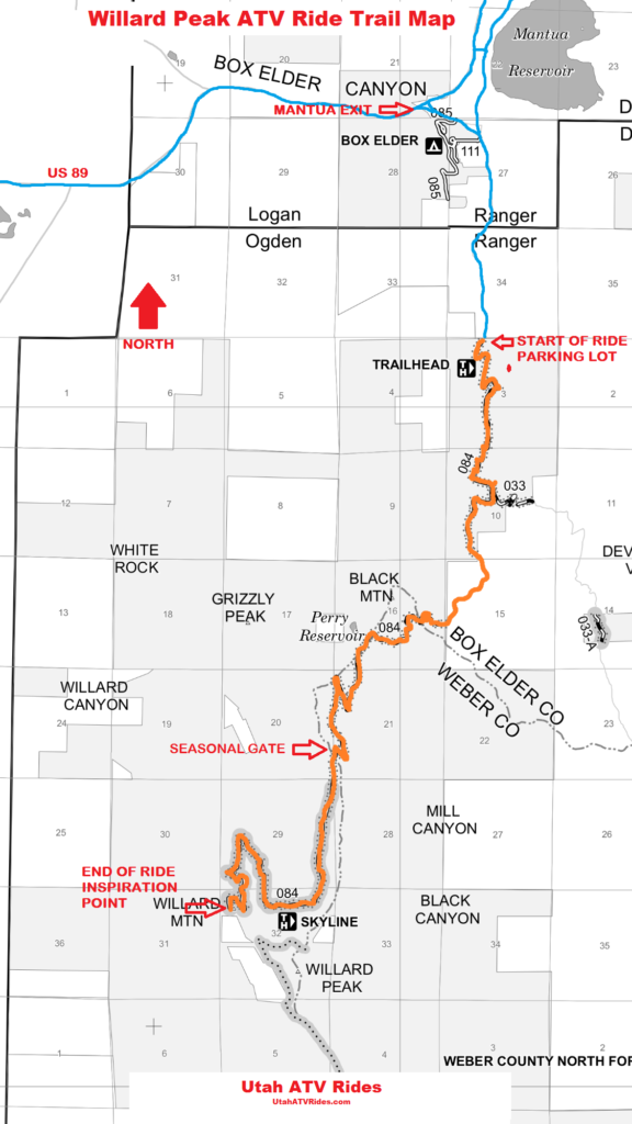 willard-peak-trail-map | ATVTrailsInUtah.com