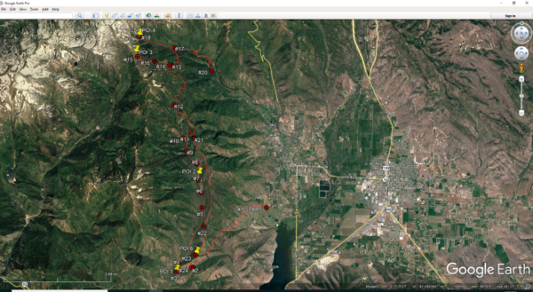 Google Earth Example - ATVTrailsInUtah.com
